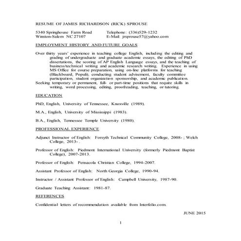 Thomas Resume | PDF