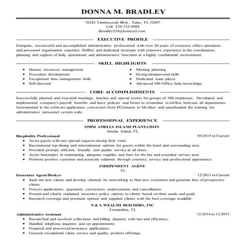 Donna M. Bradley Resume 2016-admin | DOCX