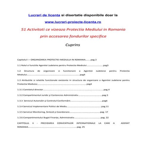 51 activitati ce vizeaza protectia mediului in romania prin accesarea fondurilor specifice copy ...