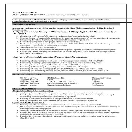 CV Subhash Sharma | PDF