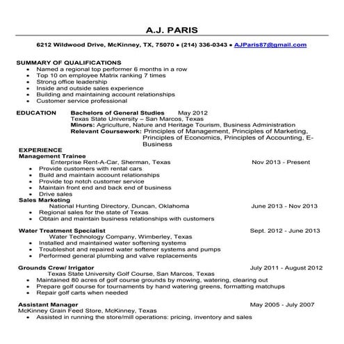 Damon Resume 2016v3 | DOCX