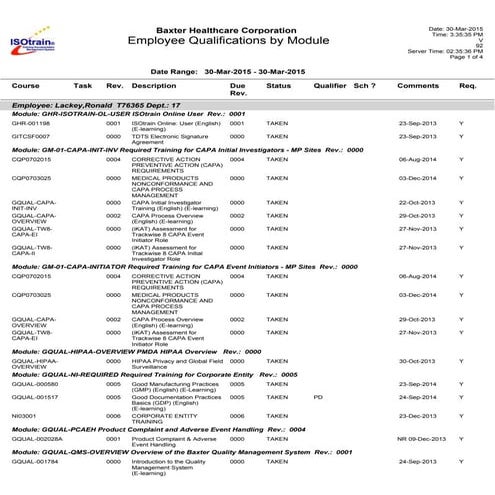 Baxter Training | PDF