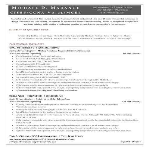 Michael Marange Resume 07-2015 | DOCX