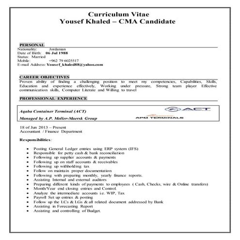 Yousef Khaled cv. | PDF