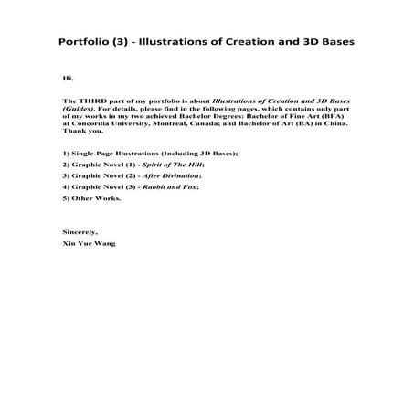 Portfolio(3)-Illustrations of Creation and 3D Bases | PDF