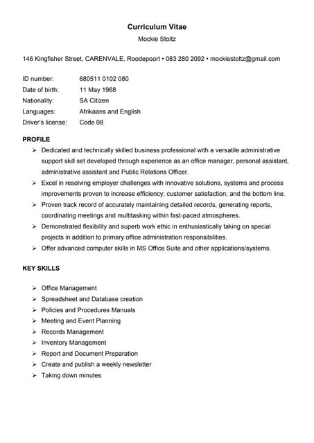 Masego Lekoko Resume | PDF