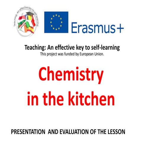 51 CHEMISTRY IN A KITCHEN - preparation and evaluation of lesson | PPTX