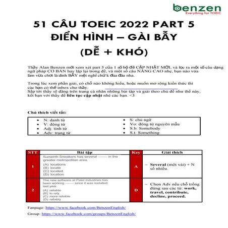 51 Câu TOEIC PART 5 BẪY ĐIỂN HÌNH FULL 2024.pdf