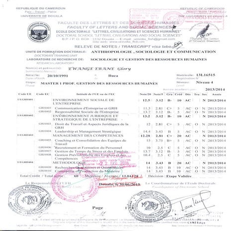 Certified Transcript (Glory)0001 | PDF