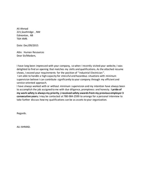 Cjs electrical reference letter | PDF