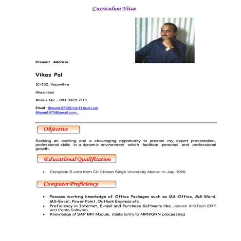 Resume Vikas | DOCX