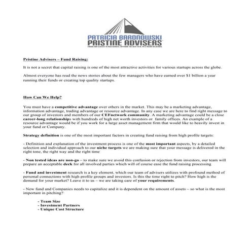 Fundraising Document | PDF