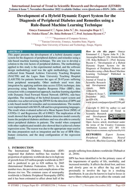 Diabetes prediction using machine learning | PPT | Diabetes | Diseases ...