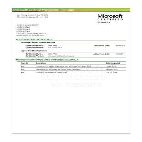 Microsoft Certificate MCSA.PDF