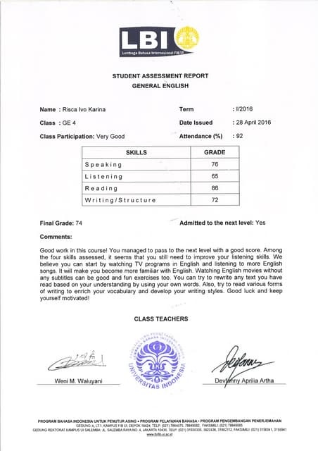 Certificate of Course GE 2 | PDF