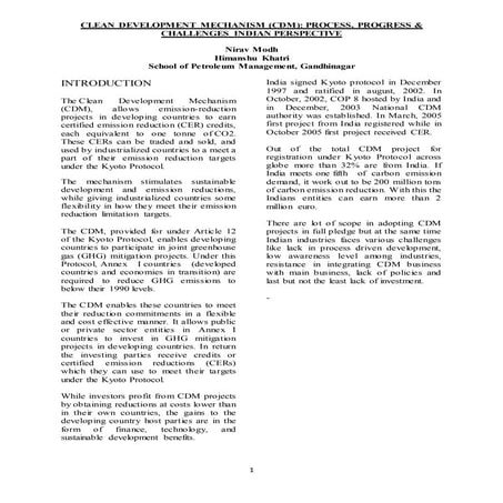 Introduction to Carbon Development Mechanism (CDM) By EARTHOOD.pptx