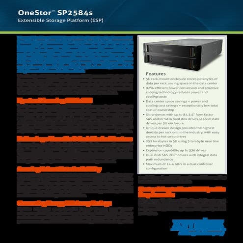 OneStorSP2584s__Datasheet | PDF
