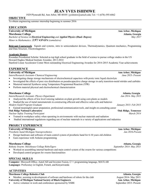 IR Resume Final general | PDF