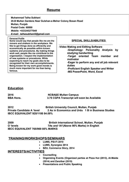 Abbas CV | PDF
