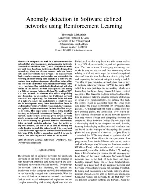 Detecting And Mitigating Botnet Attacks In Software Defined Networks Using Deep Learning