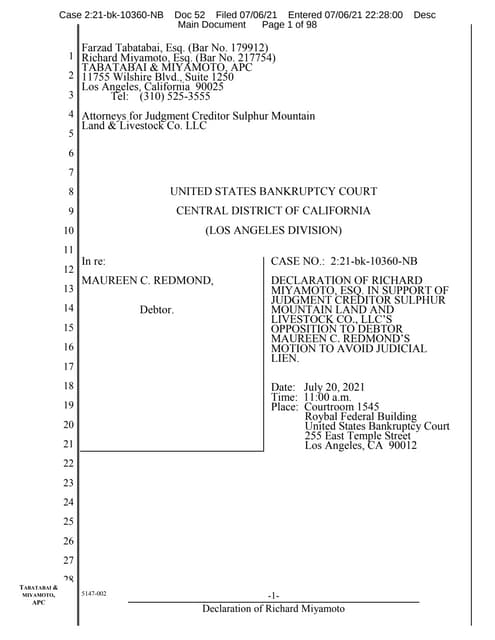 5 30-12 notice of ruling re motion to amend judgment to add judgment ...