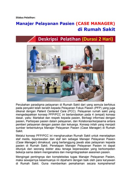 Pelatihan humas rumah sakit | PDF