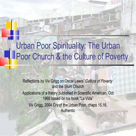 Church in the Midst of the Culture of Poverty | PPT