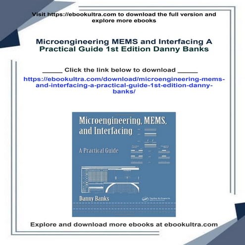 Microengineering MEMS and Interfacing A Practical Guide 1st Edition ...