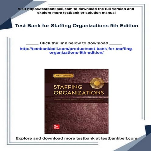 Download Study Resources for Test Bank for Staffing Organizations 9th ...