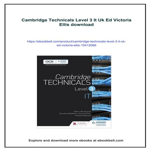 Cambridge Technicals Level 3 It Uk Ed Victoria Ellis | PDF