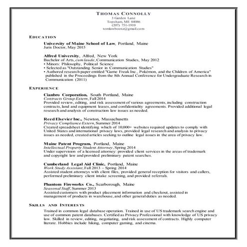 Thomas Connolly Resume | DOCX