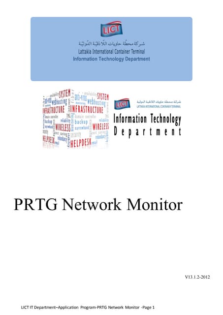 Prtg Network Monitor Presentation Ppt