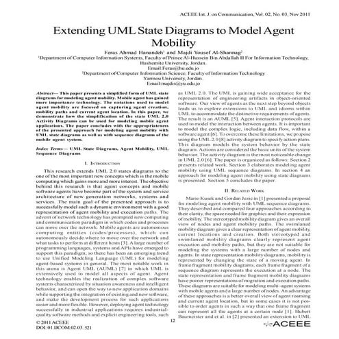 Extending Uml State Diagrams To Model Agent Mobility Pdf Computer