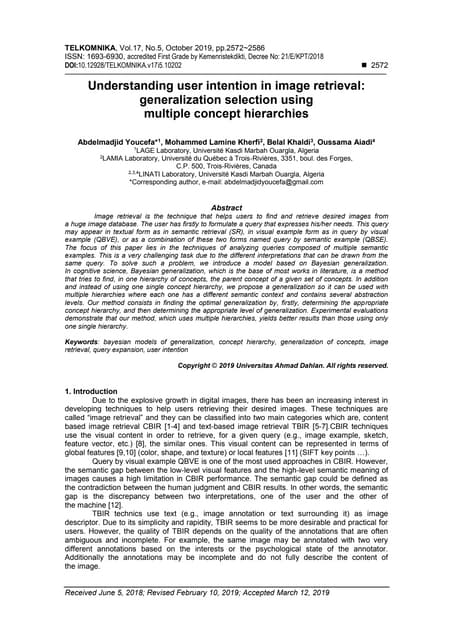 Understanding User Intention In Image Retrieval Generalization Selection Using Multiple Concept