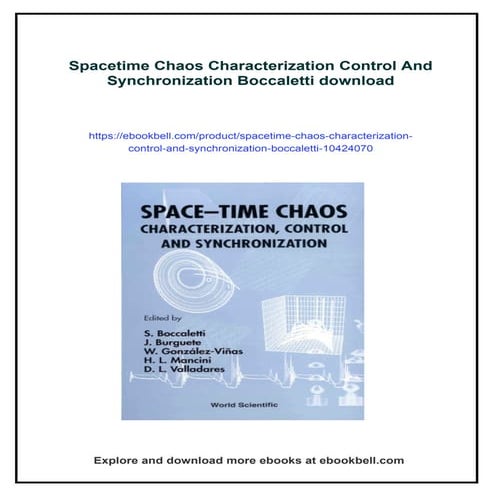 Spacetime Chaos Characterization Control And Synchronization Boccaletti | PDF