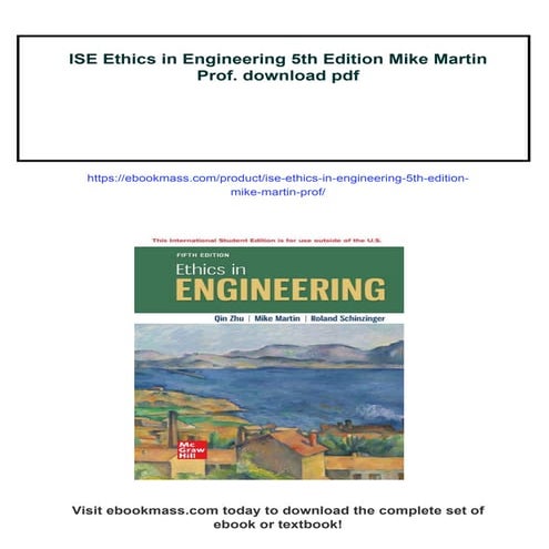 ISE Ethics in Engineering 5th Edition Mike Martin Prof. | PDF