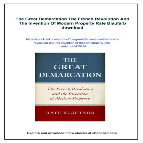 The Great Demarcation The French Revolution And The Invention Of Modern ...