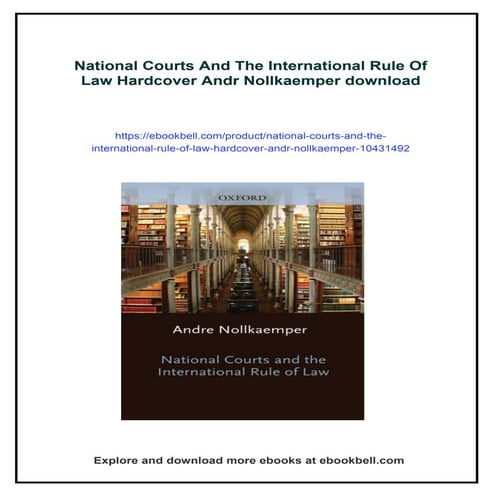 National Courts And The International Rule Of Law Hardcover Andr ...