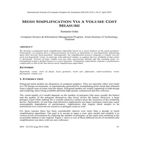 Mesh simplification notes | PDF