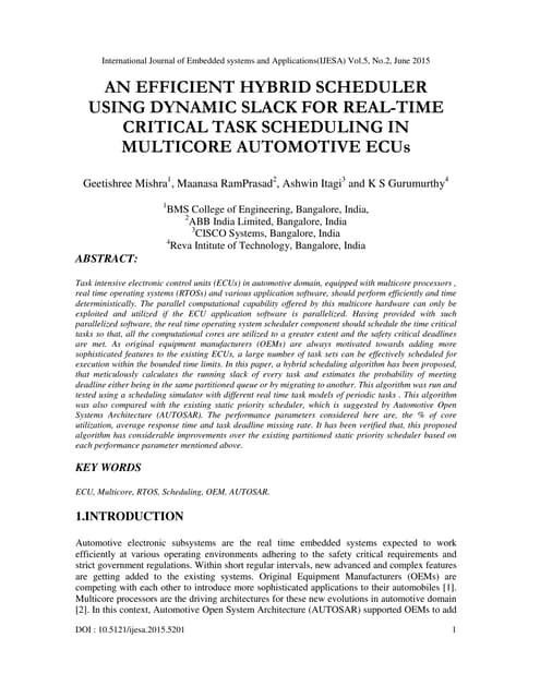 An Efficient Hybrid Scheduler Using Dynamic Slack For Real Time Critical Task Scheduling In 4332