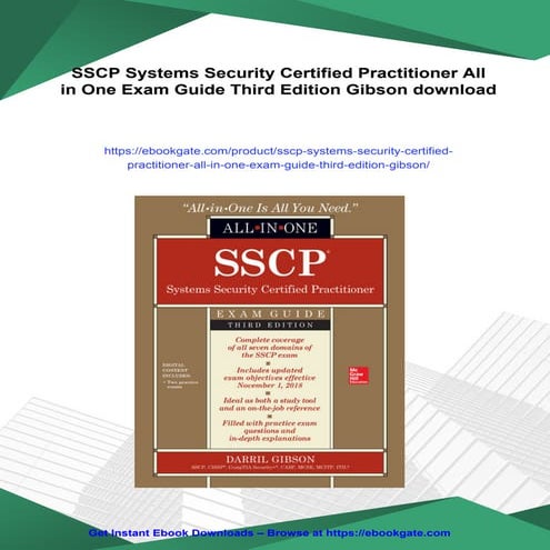 SSCP Systems Security Certified Practitioner All in One Exam Guide Third Edition Gibson | PDF