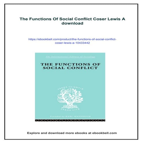 The Functions Of Social Conflict Coser Lewis A | PDF