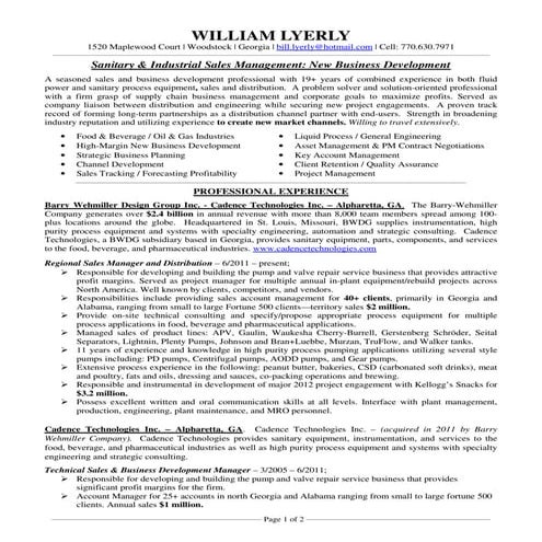 2016 Resume Bill Lyerly | PDF