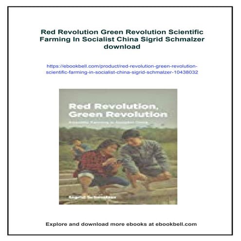 Red Revolution Green Revolution Scientific Farming In Socialist China ...