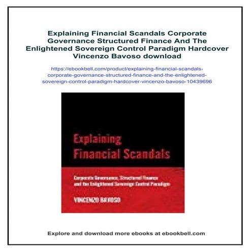 Explaining Financial Scandals Corporate Governance Structured Finance ...