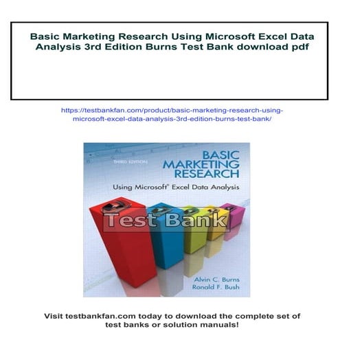 Basic Marketing Research Using Microsoft Excel Data Analysis 3rd ...