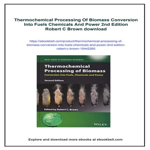 Thermochemical Processing Of Biomass Conversion Into Fuels Chemicals ...