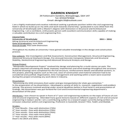 Darren Knight CV | PDF