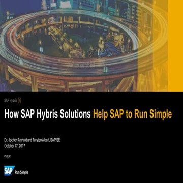 How SAP Hybris Solutions Help SAP to Run Simple | PDF
