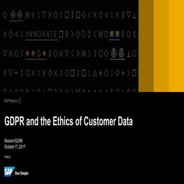 GDPR and the Ethics of Customer Data | PDF